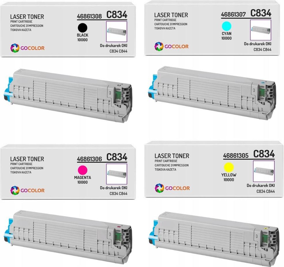 GOCOLOR 4 X TONER XL DO OKI C834 OKI C844 ZAMIENNIK NA 10K - Opinie i ...