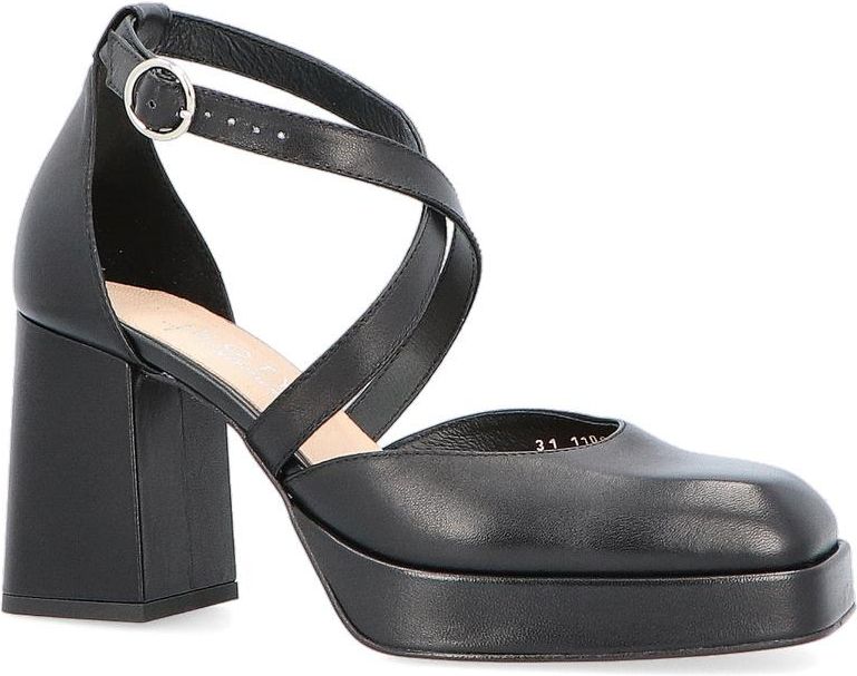 Modne czółenka damskie na platformie - KOTYL 1109 CZARNE - Ceny i ...