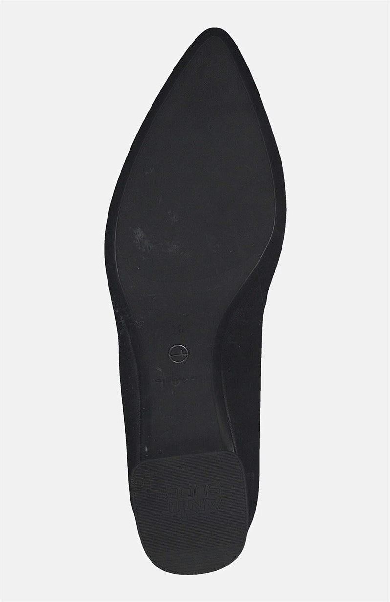 Skórzane czółenko z obcasem o strukturze wzrorzystej - Ceny i opinie ...