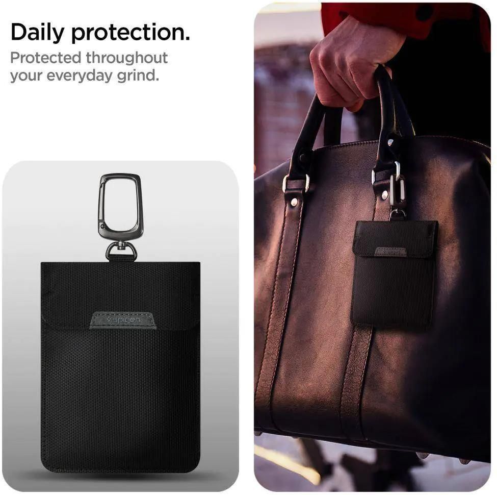 KLATKA FARADAYA SPIGEN POUCH KEYLESS RFID SIGNAL BLOCKER BLACK (552293 ...