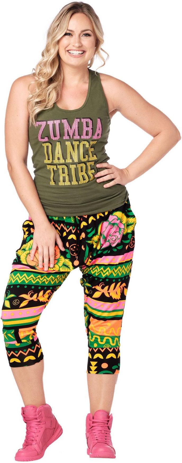 Zumba Wear Koszulka Damska Sportowa Zielona Zumba Dance Tribe Rbt ...
