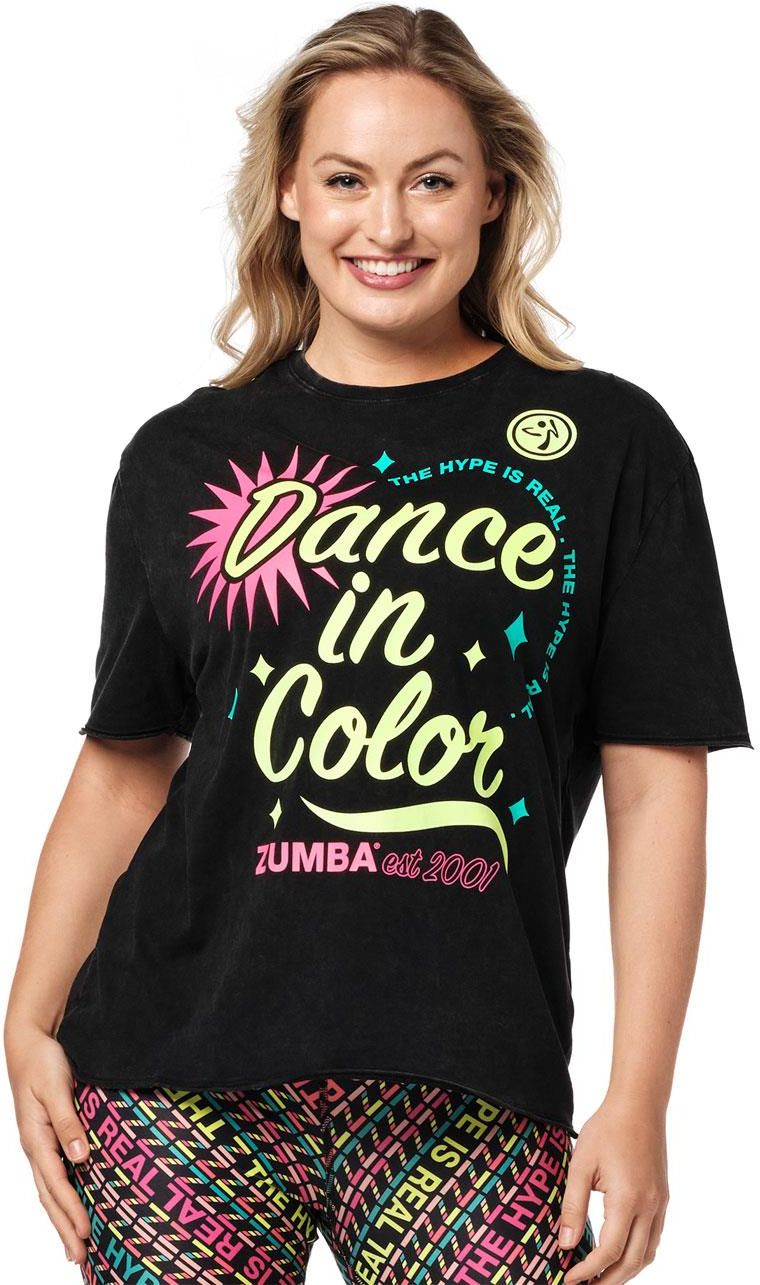 Zumba Wear Koszulka, T-Shirt Sportowy Czarny Zumba Dance In Color ...