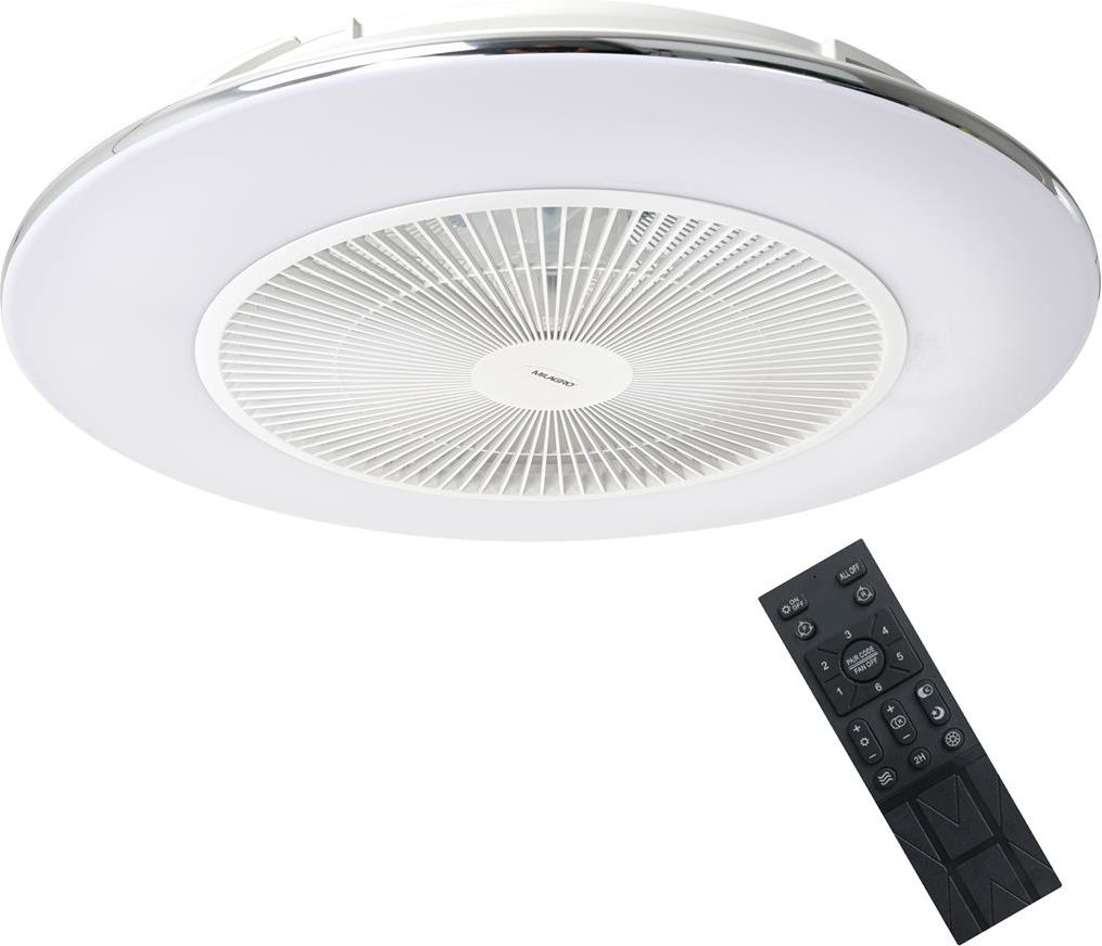 Milagro Lampa sufitowa na pilota LED ARIA WHITE 38W z wentylatorem ...