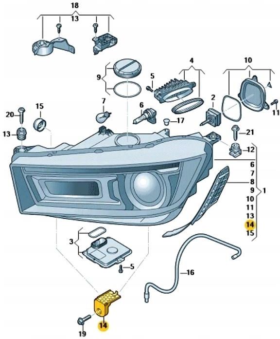 Audi Q5 Uchwyt Mocowanie Dolne Lampy 80A941453 - Opinie i ceny na Ceneo.pl