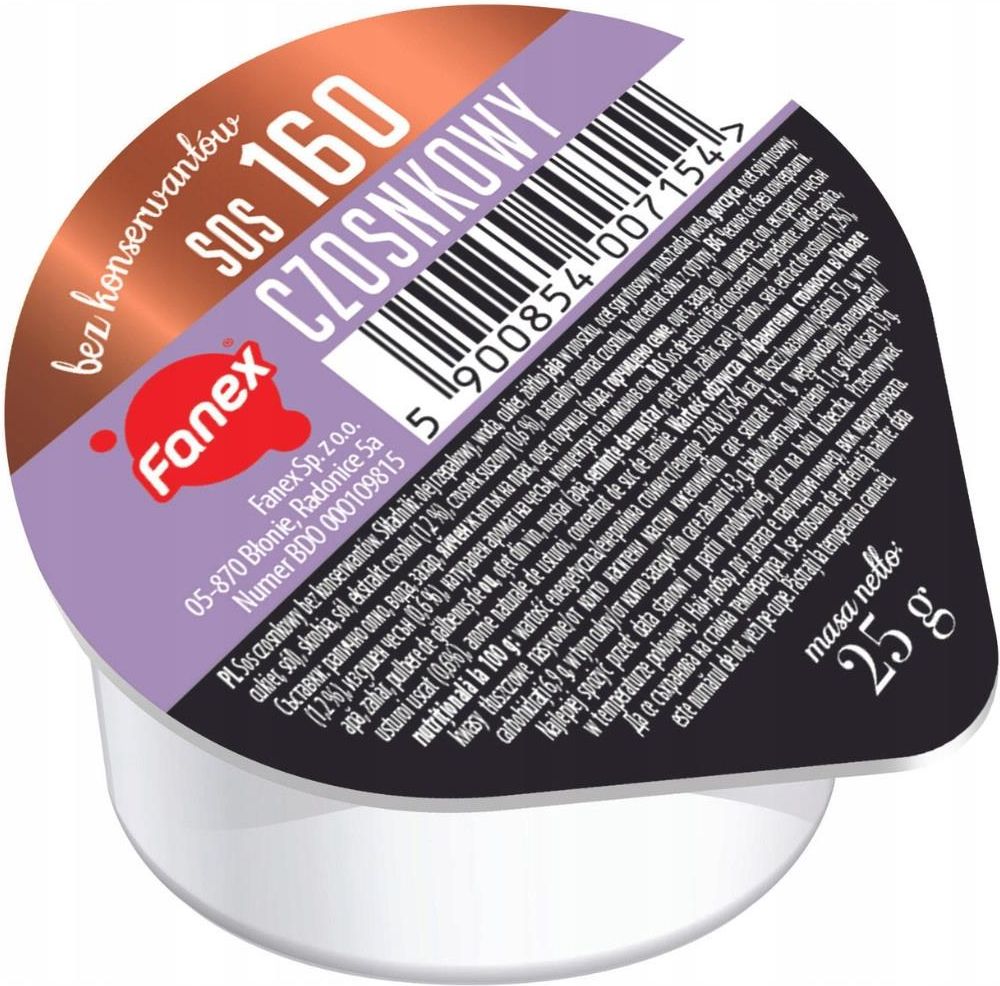 Fanex Sos Czosnkowy 48x25G - Ceny i opinie - Ceneo.pl