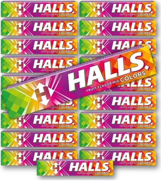 Mondelez Halls Cukierki Fruit Flavor Mix Colors 20x33,5G - Ceny i ...