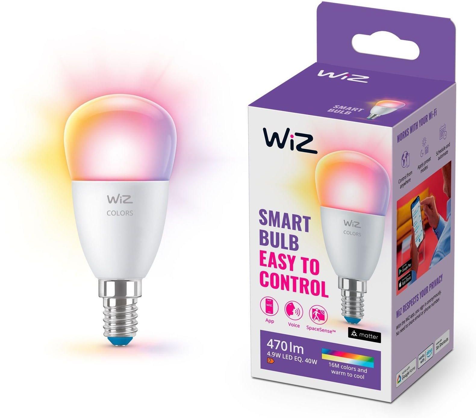 WiZ Wi-Fi BLE 40W P45 E14 922-65 RGB (929003499701) - Opinie i atrakcyjne ceny na Ceneo.pl