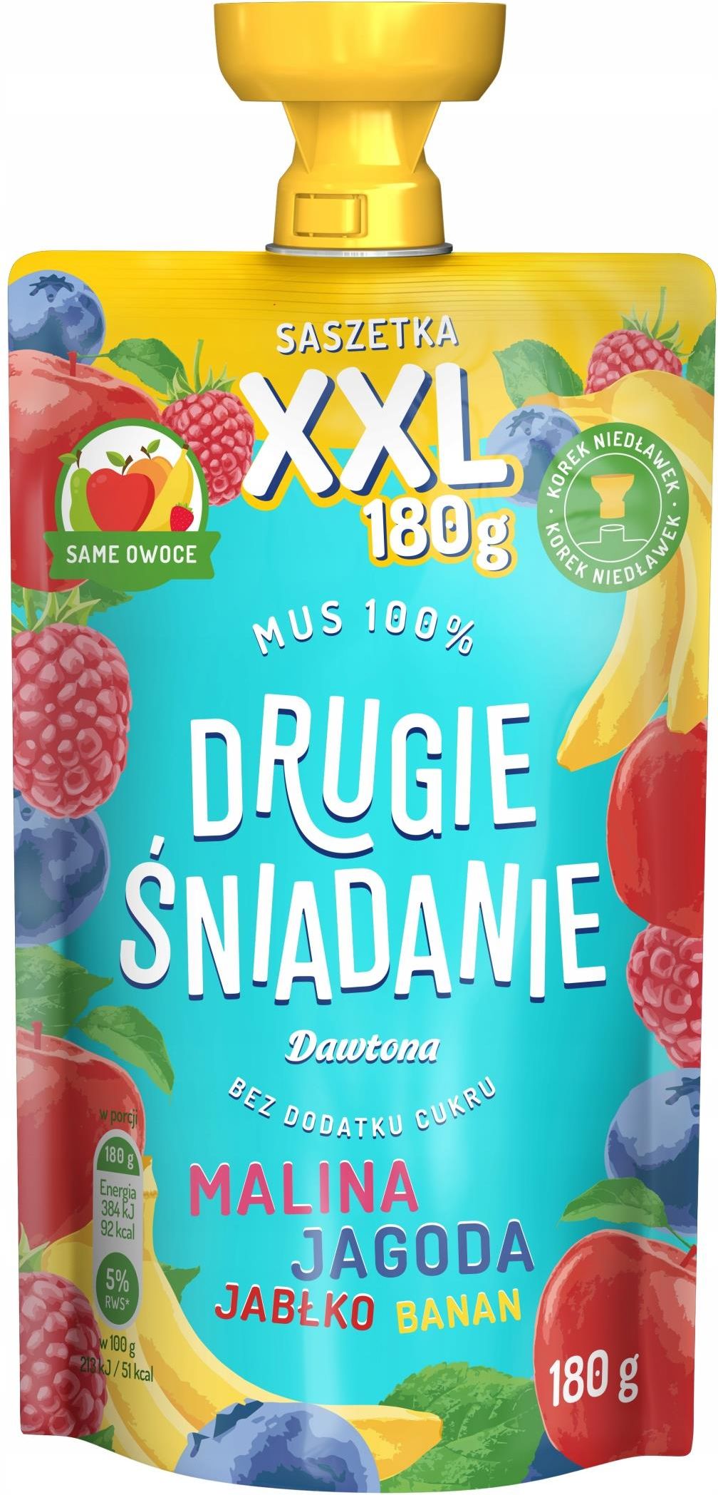 Dawtona Mus Drugie Śniadanie Xxl Malina 12x180G - Ceny i opinie - Ceneo.pl