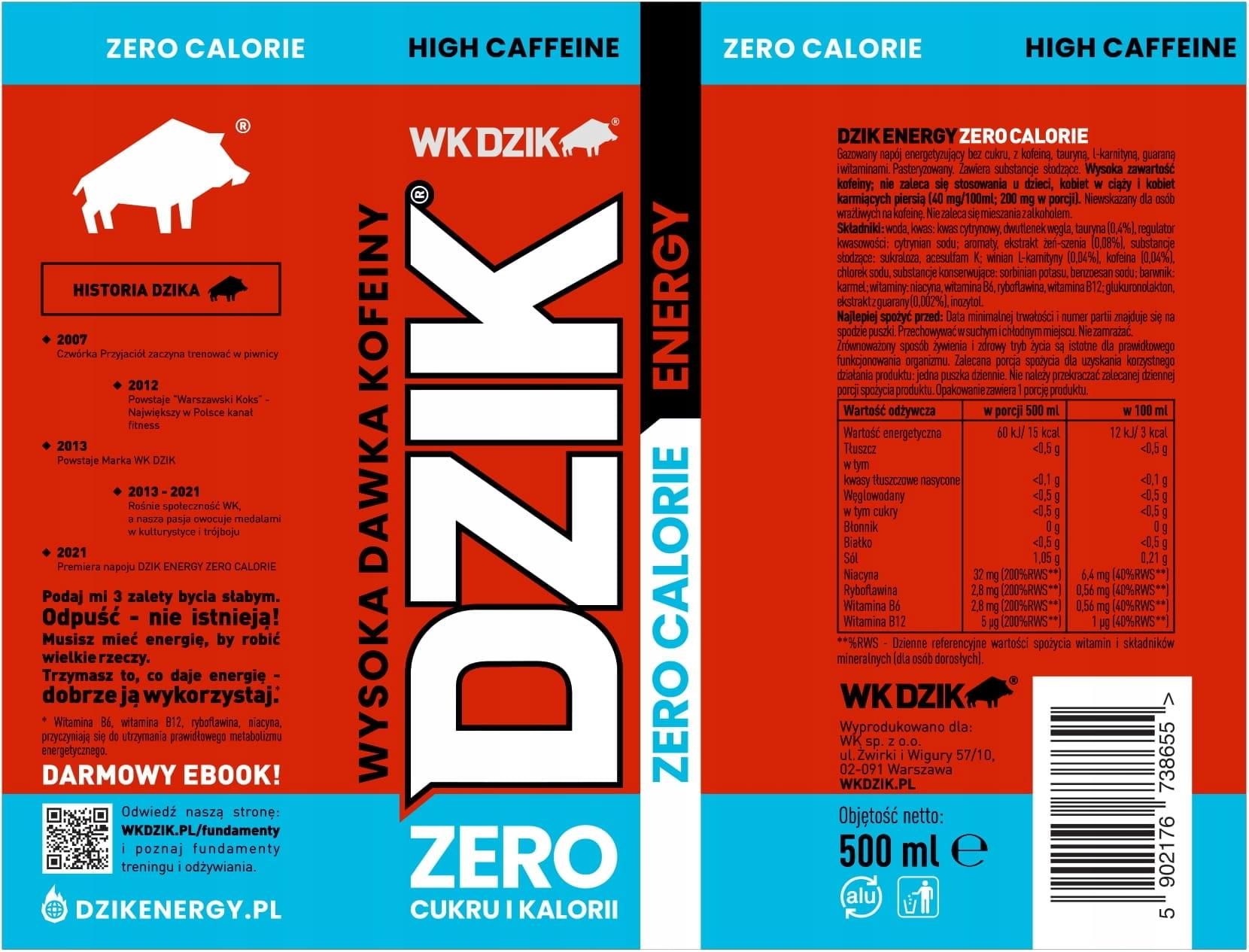 Wk Dzik Energetyki Mix 24x500Ml - Ceny i opinie - Ceneo.pl
