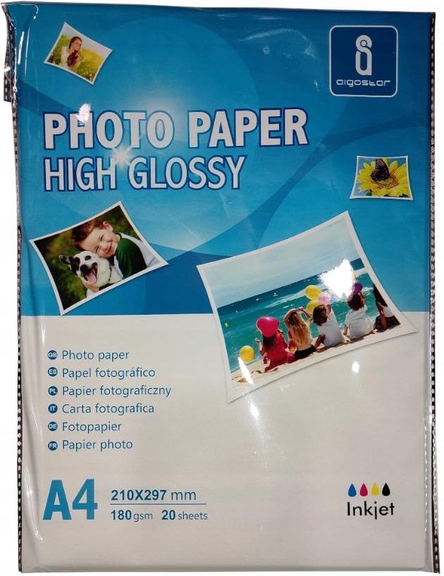 Papier fotograficzny Aigostar Papier Fotograficzny A4 20 Arkuszy Super Glossy (CGV) - Opinie i ...