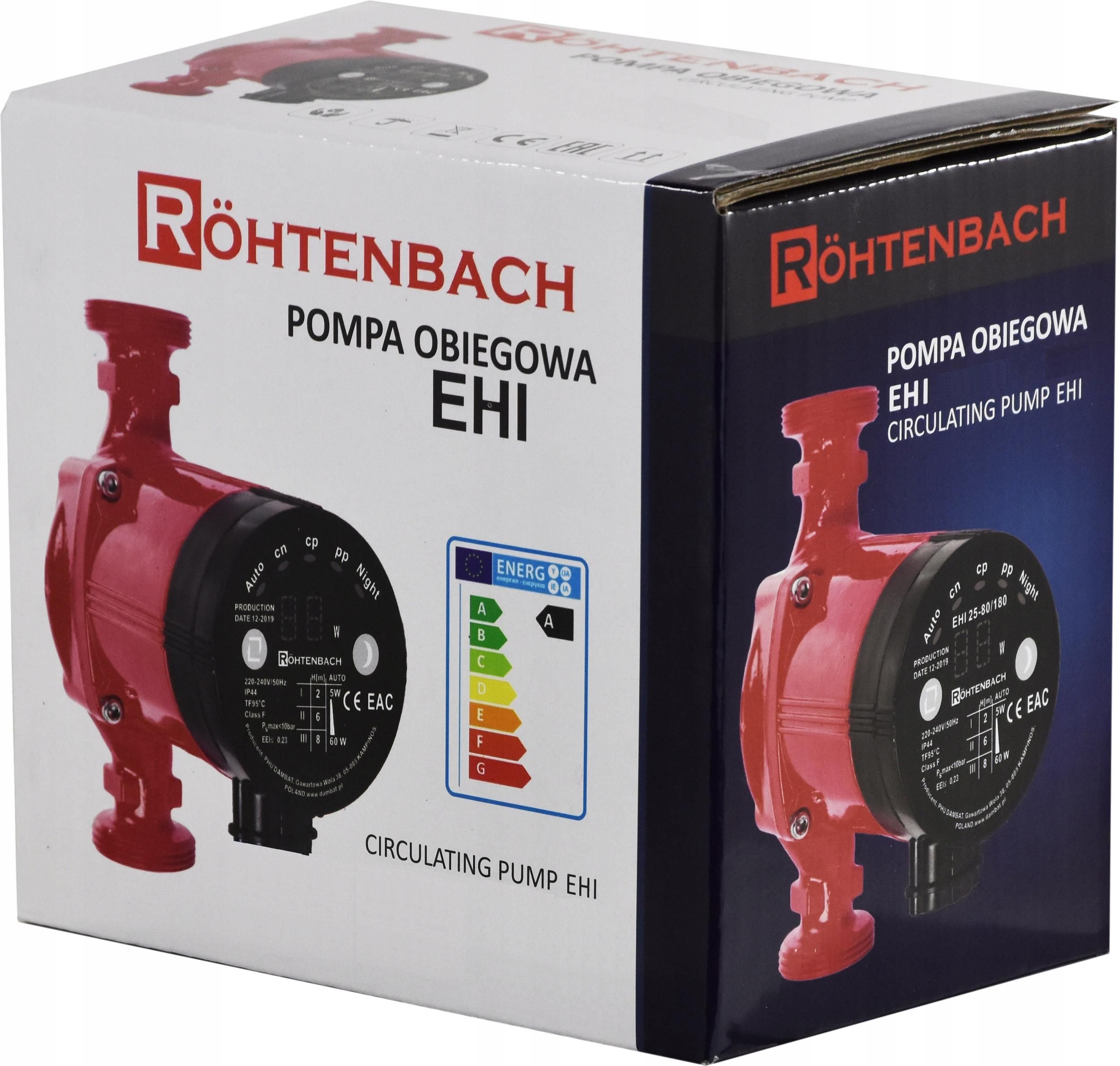 Rohtenbach Pompa Obiegowa 32-80 180 EHI3280180 - Opinie i ceny na Ceneo.pl
