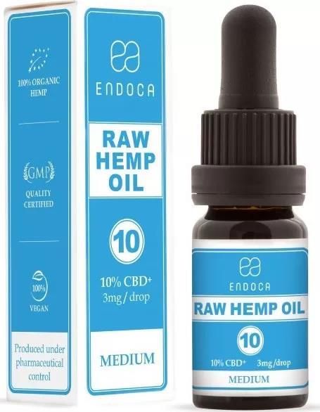 Preparat medycyny naturalnej Endoca Olejek Konopny Raw 10% CBD+CBDA ...