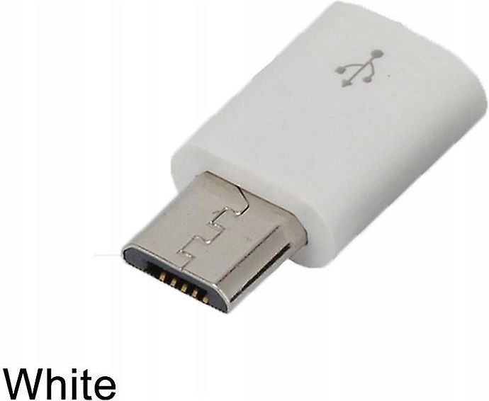 LULEK MICRO USB FEMALE C TYPE, MALE ADAPTER, CONNECTOR BIAŁY ...