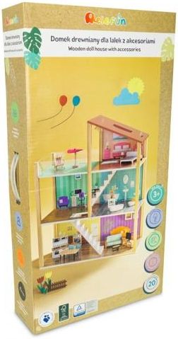 Elefun Toys Drewniany Domek Dla Lalek Z Akcesoriami Elefun 3+ - Ceny i ...