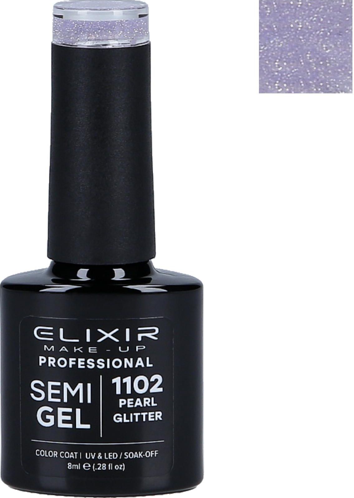 Elixir Lakier Hybrydowy Do Paznokci 1102 Pearl Glitter 8ml - Opinie i ceny na Ceneo.pl