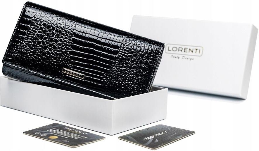 Lorenti Portfel damski z lakierowanej skóry - Ceny i opinie - Ceneo.pl
