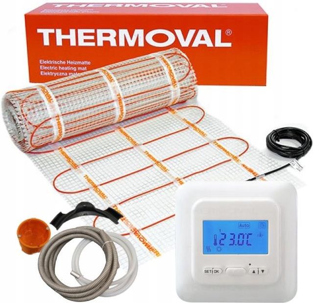 Ogrzewanie podłogowe Thermoval Mata Grzejna Grzewcza Zestaw 0,5M² Tv5xTvt04Ed Eco - Opinie i ...