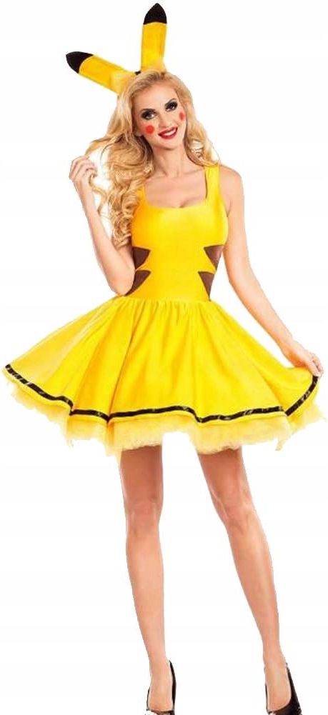 Strój Kostium Pikaczu Pikachu Pokemon Damski (Żółtykostium) - Ceny i ...