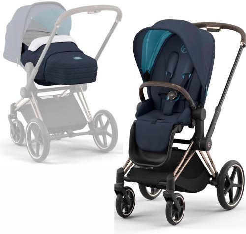 Wózek CYBEX PRIAM 4.0 3W1 GŁĘBOKO-SPACEROWY GONDOLA LITE + FOTELIK ...