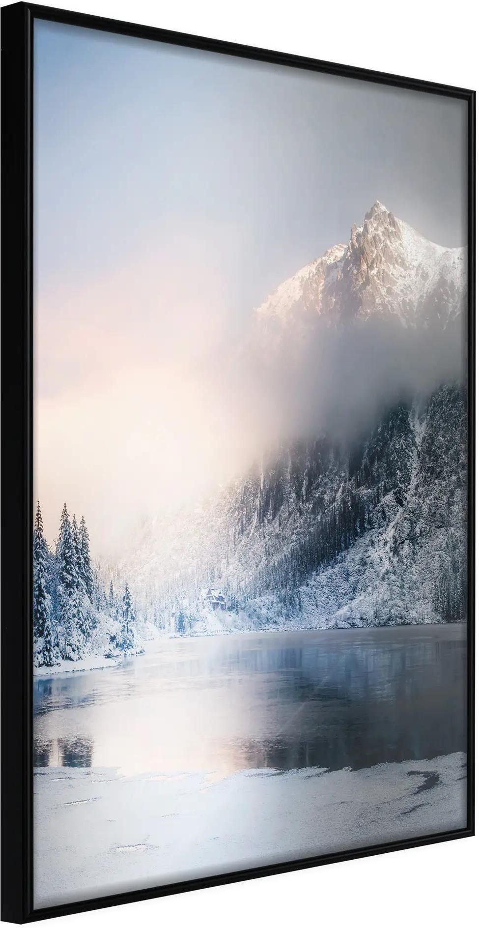 Plakat - Zima W Górach 40x60 Wykończenie Rama Złota Z Passe-Partout ...