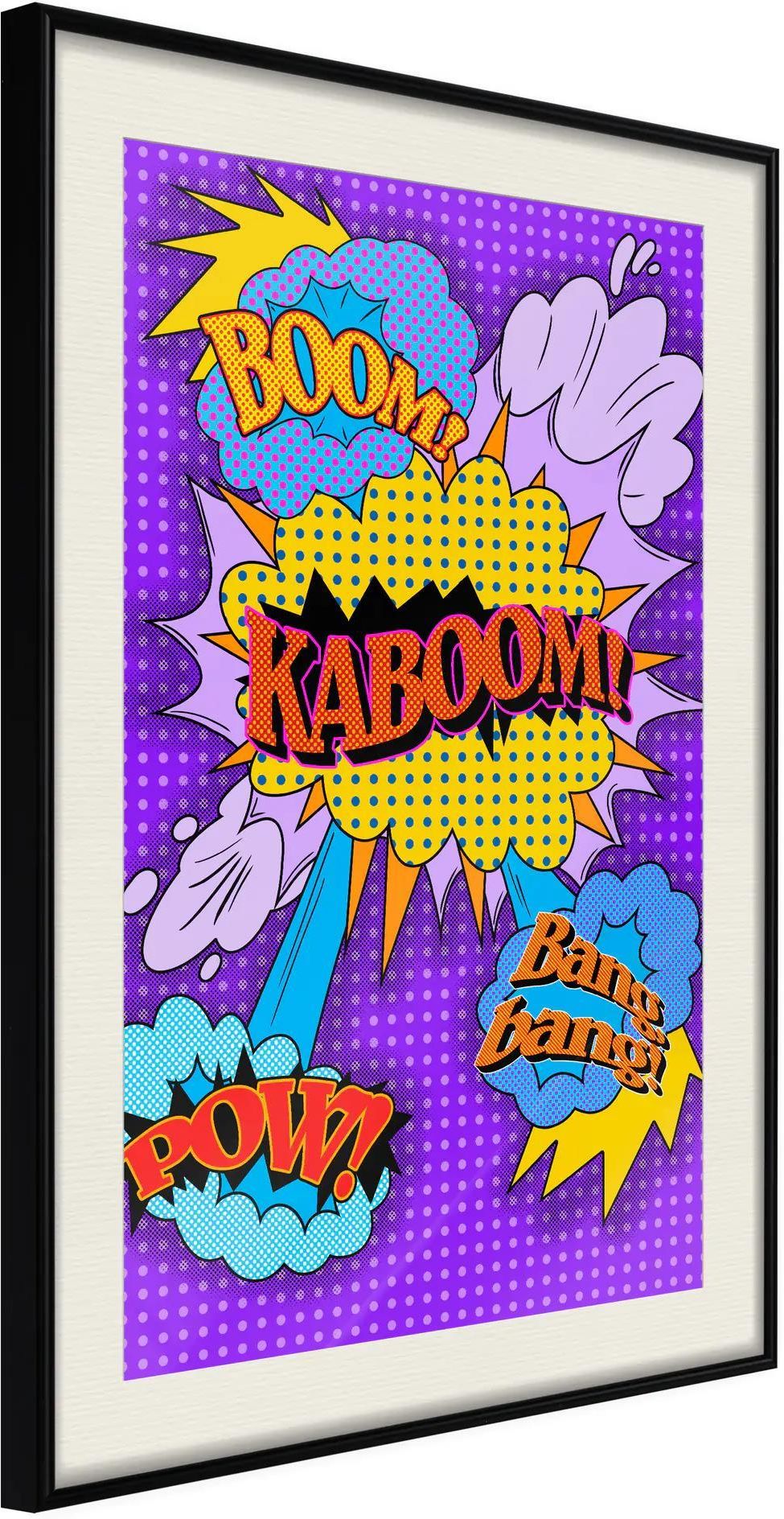 Plakat - Kaboom! Boom! Pow! 40x60 Wykończenie Rama Złota Z Passe ...