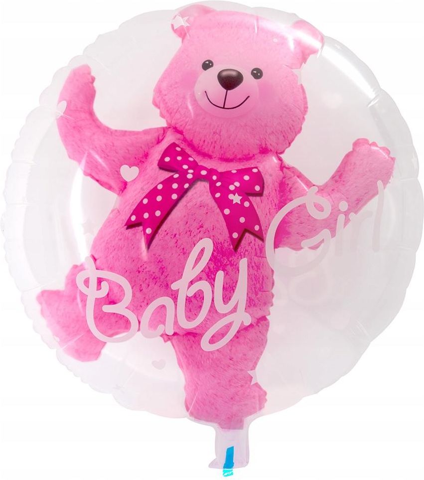 Balon Foliowy Na Baby Shower Miś Różowy Girl - Ceny i opinie - Ceneo.pl