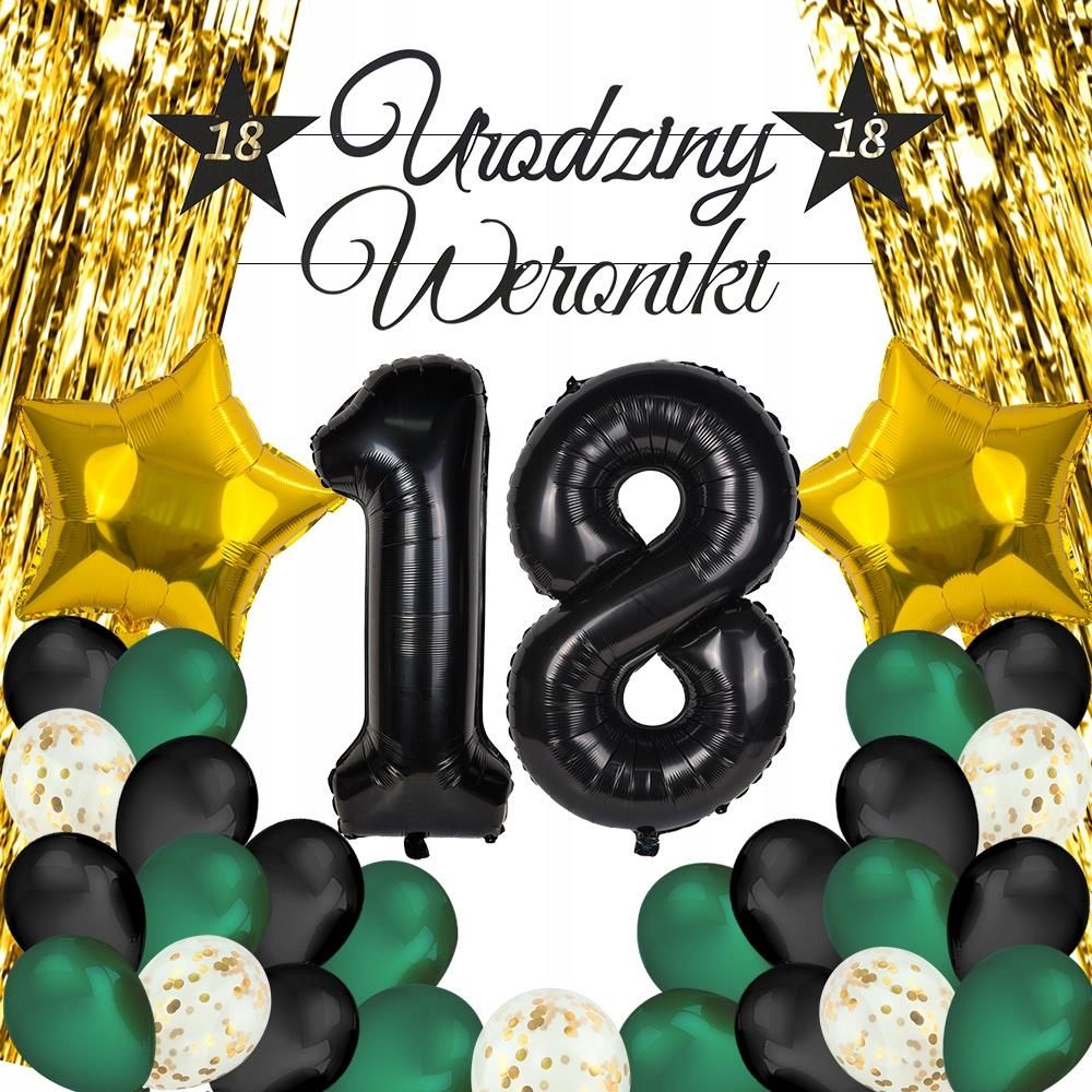 Balony Na 18 Urodziny Dekoracja Osiemnastka Imię - Ceny i opinie - Ceneo.pl