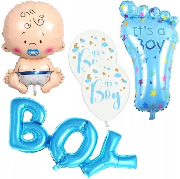 Zestaw Balon Baby Shower Boy Narodziny Niebieski - Ceny i opinie - Ceneo.pl