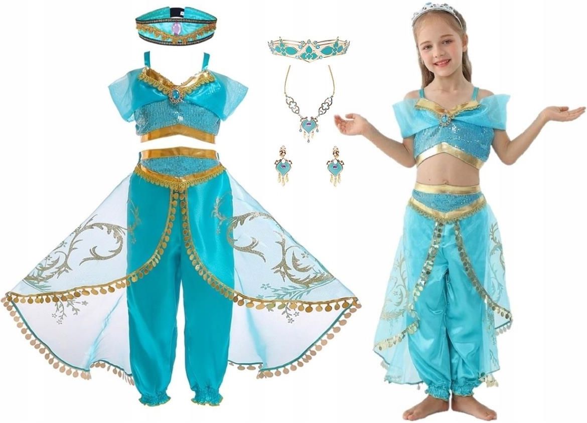 Hopki Strój Przebranie Jasmina Dżasmina Zestaw 140/146 - Ceny i opinie ...