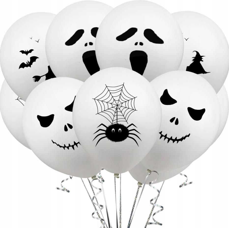 Balony Halloween Duch Pająk Maska Zestaw 10szt. - Ceny i opinie - Ceneo.pl