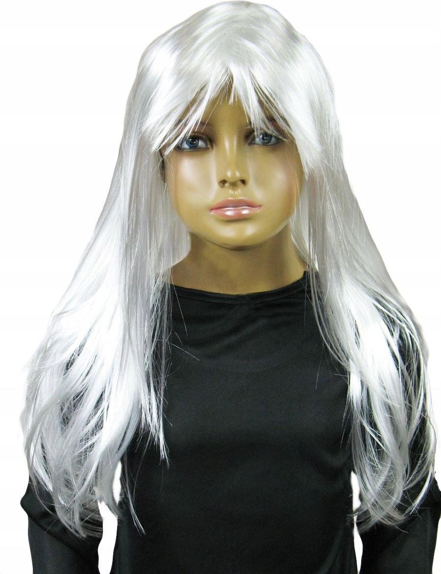 Peruka Biała Białe Długie Proste Włosy - Ceny i opinie - Ceneo.pl