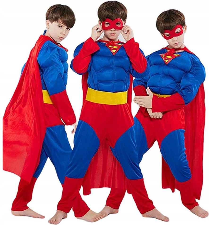 Superman Strój Mięśnie Maska Przebranie 116/122 - Ceny i opinie - Ceneo.pl