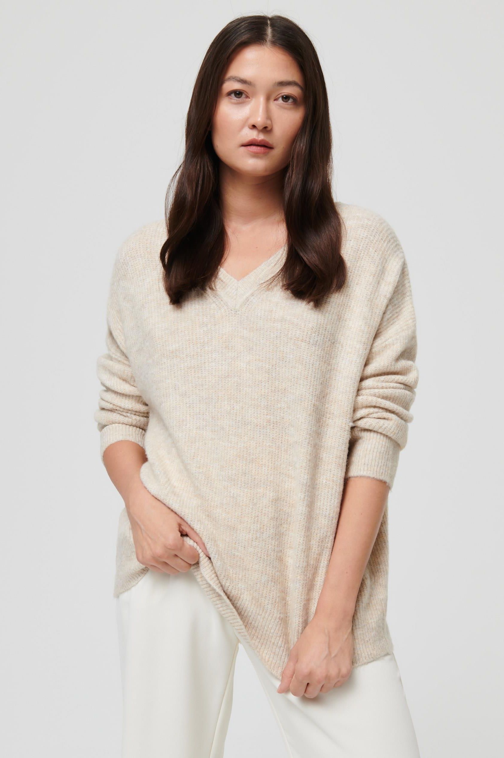 Sinsay - Sweter dzianinowy - Beżowy - Ceny i opinie - Ceneo.pl