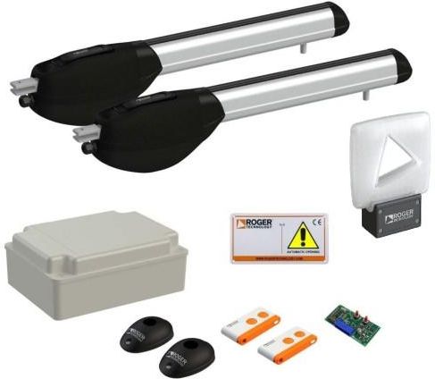 Napęd do bramy Roger Zestaw do bramy skrzydłowej (3,5m + 3,5 m) Technology KIT R20/510/F ...