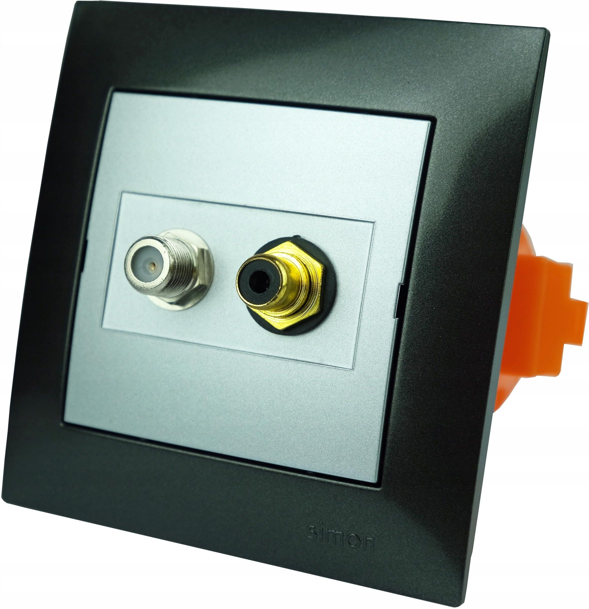 KONTAKT SIMON KONTAKT SIMON SIMON GNIAZDO RCA I TV ŚCIENNE PODTYNKOWE F ...