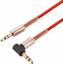 INNA KABEL MINI JACK 3,5MM AUX POZŁACANY KĄTOWY GUMA (AUXCABLEANGLRED ...