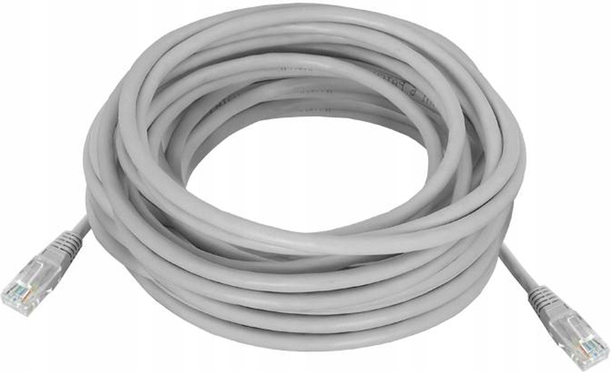 KABEL SIECIOWY LAN ETHERNET PATCHCORD RJ45 15M SZARY (IKAB004) - Opinie ...