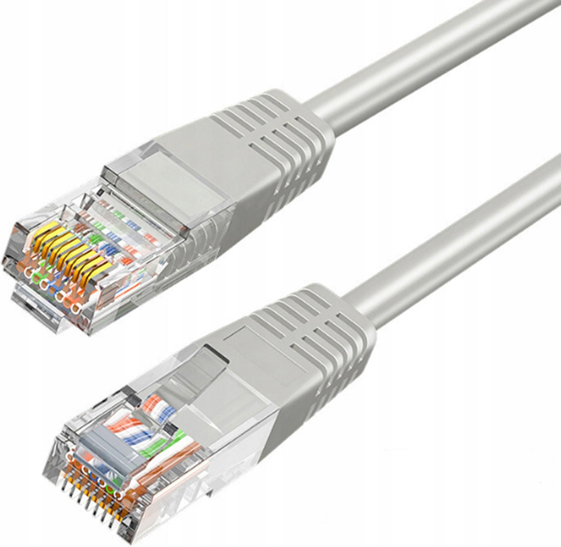 KABEL SIECIOWY LAN ETHERNET PATCHCORD RJ45 15M SZARY (IKAB004) - Opinie ...