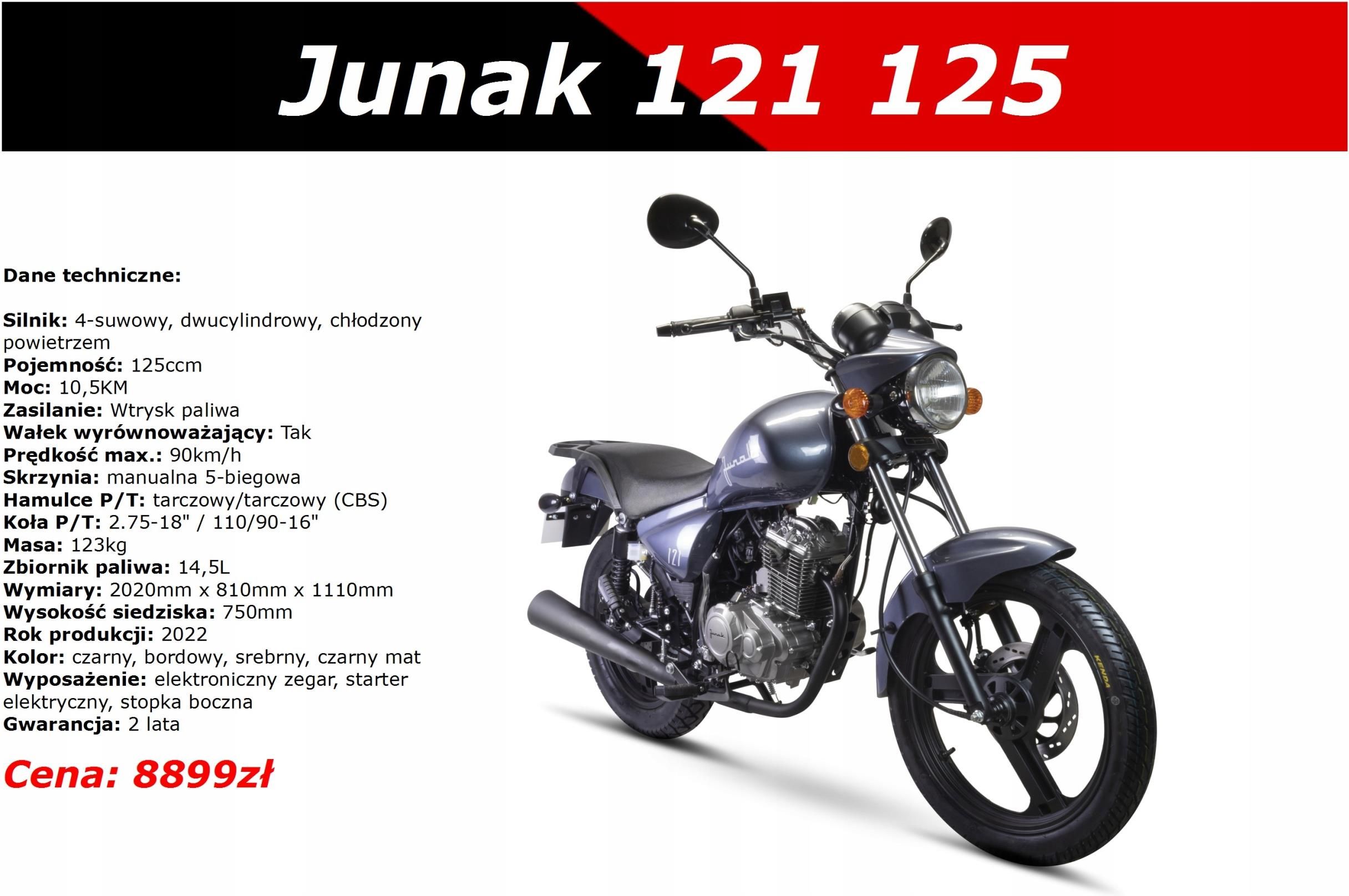 MOTOCYKL 125cc JUNAK 121 BARTON VOLCANO Romet Soft - Opinie i ceny na ...