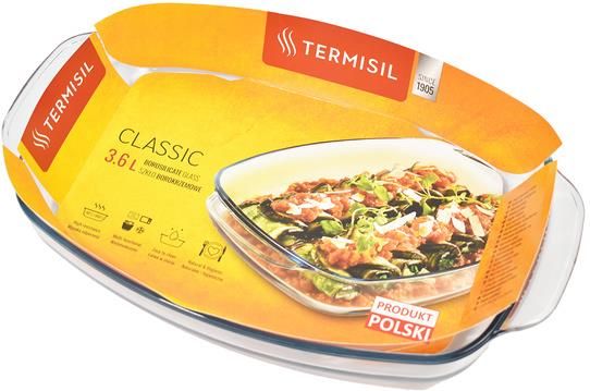 Termisil Brytfanna Żaroodporna 3,6 L Prostokątna 40,9X26,1X6,2Cm ...
