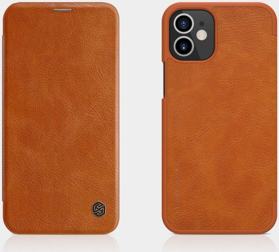 Nillkin Etui Qin Leather Apple iPhone 12 Mini Brązowe (980272) - Etui ...