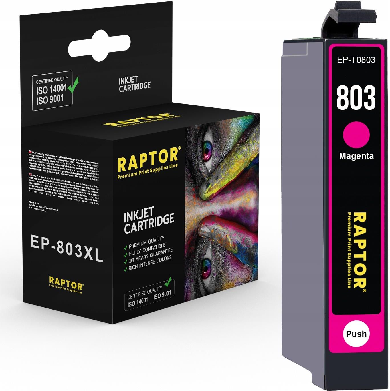 Tusz RAPTOR TUSZ DO EPSON 803 XL P50 PX650 PX660 PX700W T0803 do ...