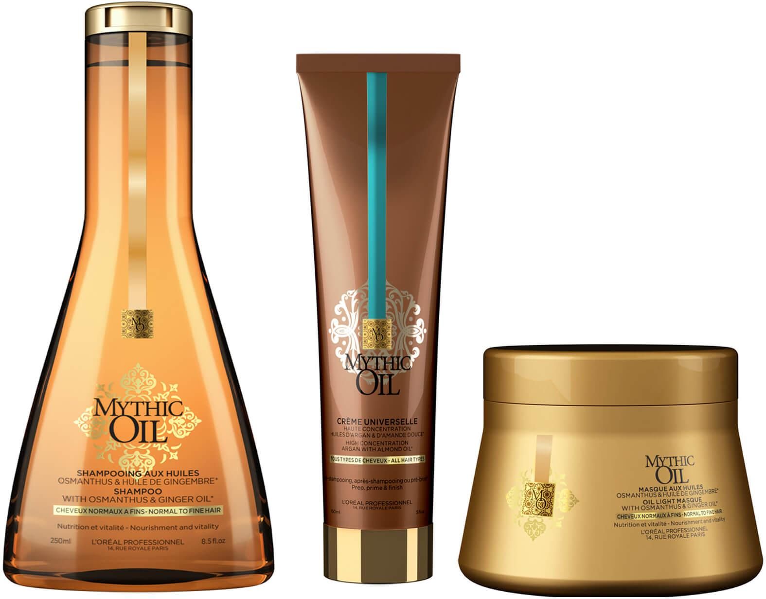 L'Oréal Professionnel Mythic Oil Shampoo Masque And Oil Crème ...