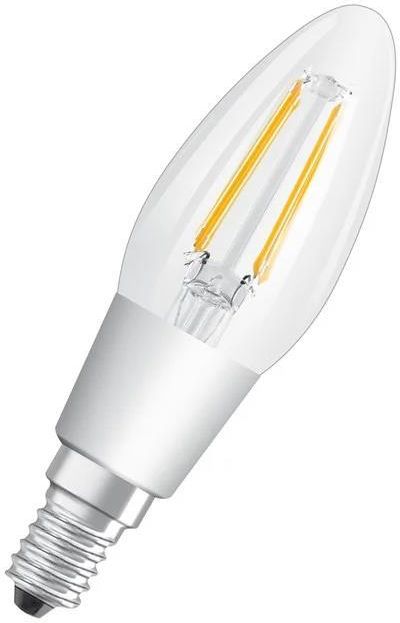 Osram Żarówka światła LED STAR+ GLOWdim candle 4,5W/827 (40W) filament clear dimmable E14 ...
