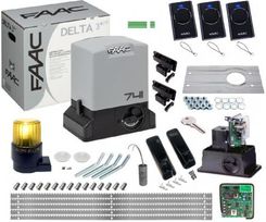 Napęd do bramy Faac Zestaw Delta 3 741 230V Do Bram Przesuwnych 900kg + Lampa Guard Listwa 5m ...