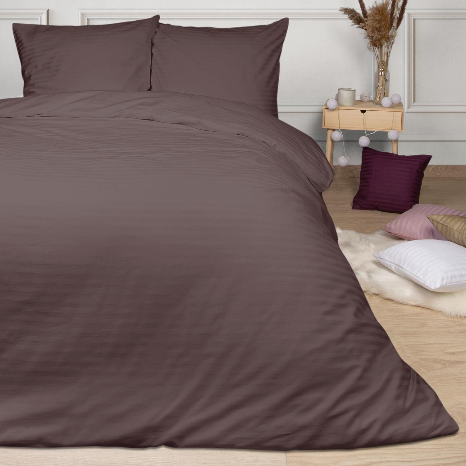 Darymex Pościel Satyna Bawełniana Adamaszek 200X220 Brązowa 32345 ...