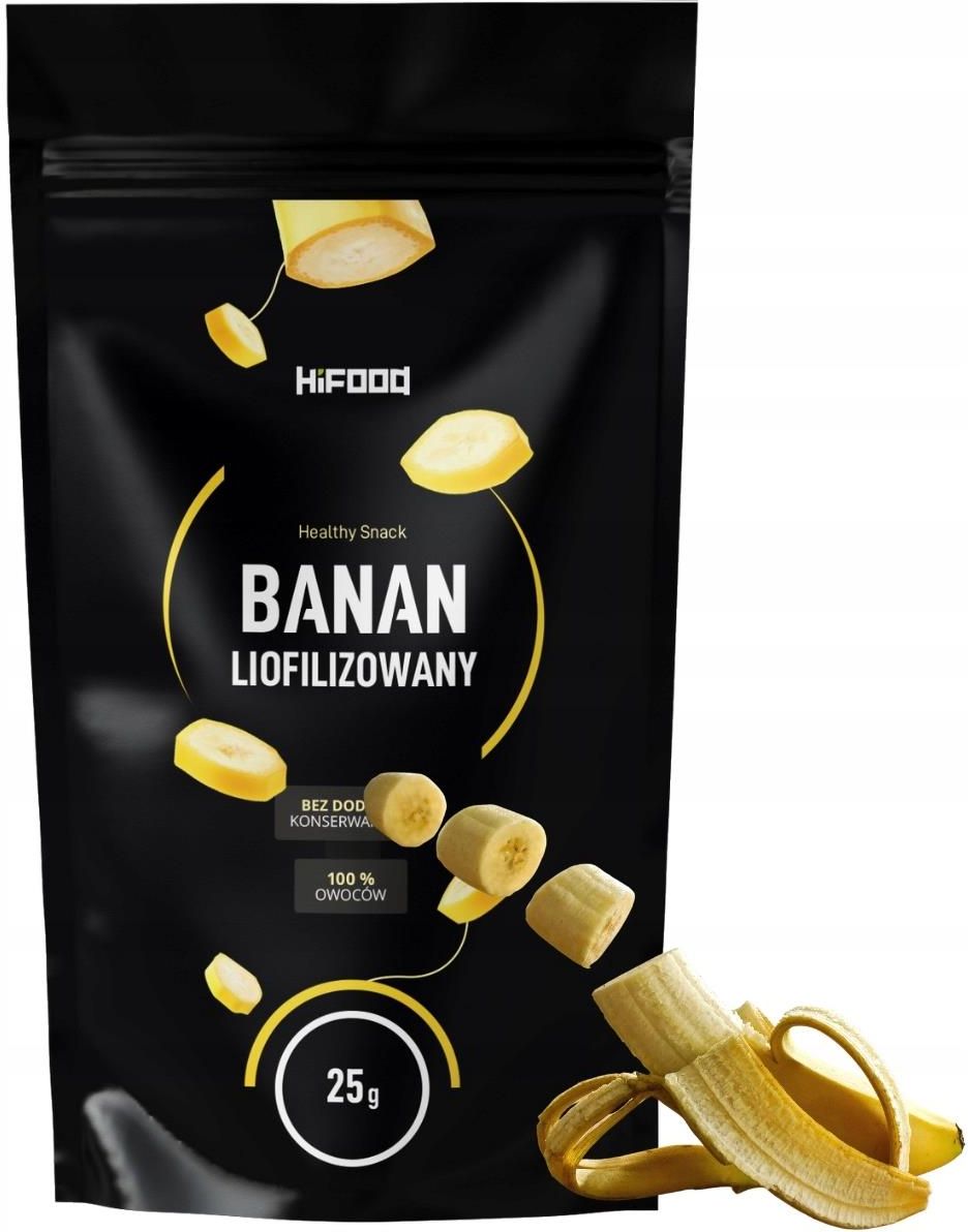 Hifood Banan Liofilizowany Plastry 25G - Ceny i opinie - Ceneo.pl