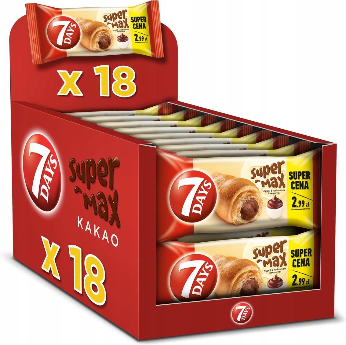 7 Days Max Rogalik Z Nadzieniem Kakaowym 110Gx18 - Ceny i opinie - Ceneo.pl