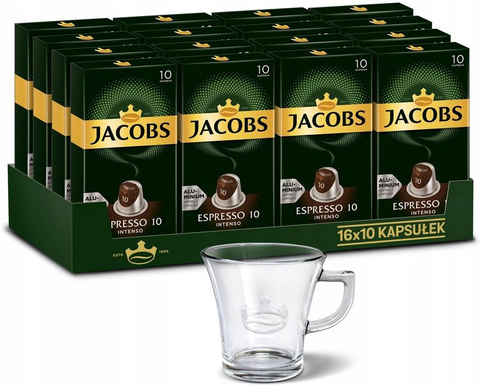 Kapsułki do ekspresów Jacobs Kapsułki Do Nespresso Espresso 10 160Szt ...