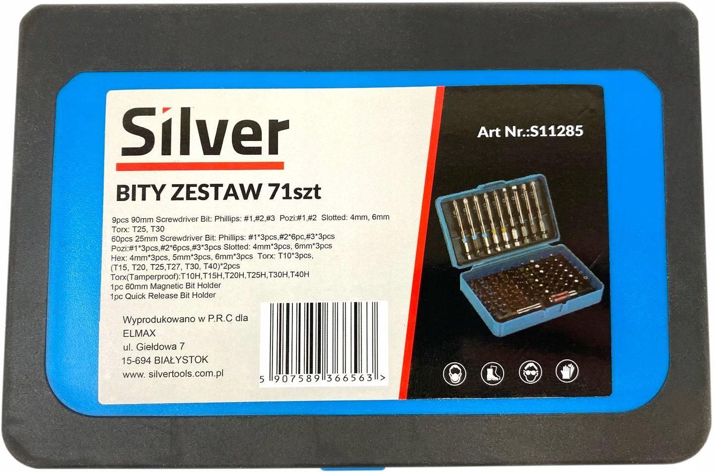 Silver Końcówki Bity Do Wkrętarki Imbus Torx Zestaw 71El S11285 ...